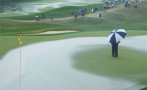 Playing Golf in the Rain - Donaghadee Golf Club