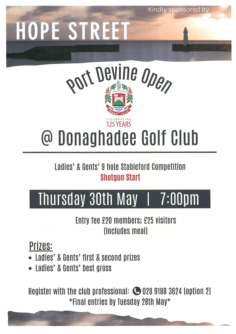 Social Events - Donaghadee Golf Club